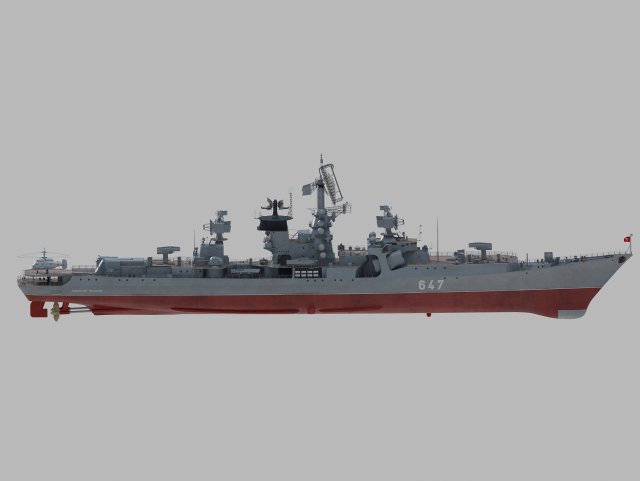 Admiral Isakov Kresta II class cruiser 3D Model in Battleship 3DExport