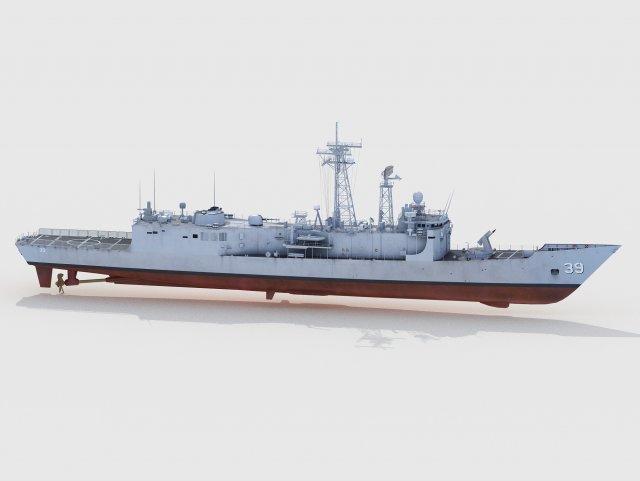 USS Doyle FFG-39 Oliver Hazard Perry Long Hull class 3D Model in ...