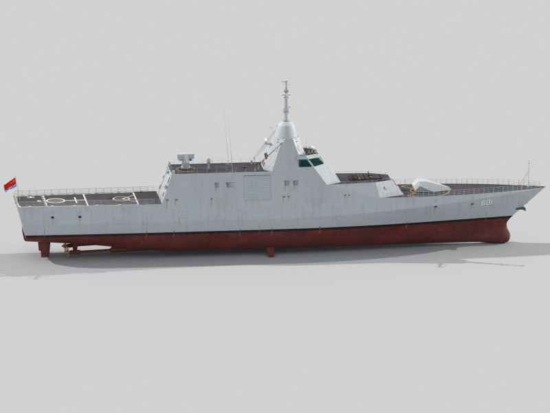Type 057 New corvette stealth prototype 3D Model in Battleship 3DExport