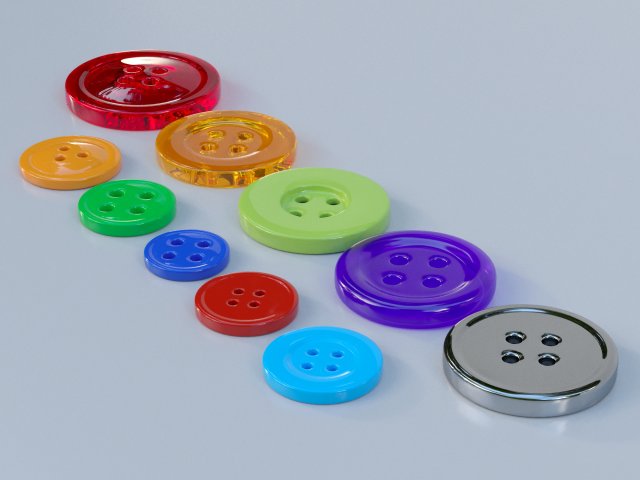 buttons 3D Model in Other 3DExport