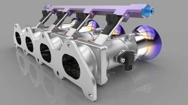 individual throttle bodies 3D Model in Parts of auto 3DExport