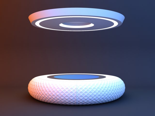 Futuristic cyber conference table 3D Model in Office 3DExport