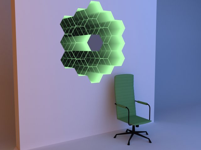 Sci-fi Infinity Mirror Office Model 3D in Kantor 3DExport
