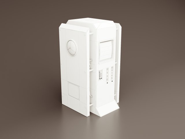 Sci-fi retro control panel project 2 3D Model in Computer 3DExport