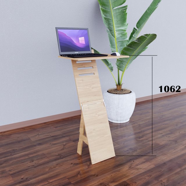 Mobile adjustable standing transforming table for laptop CNC Model 3D ...