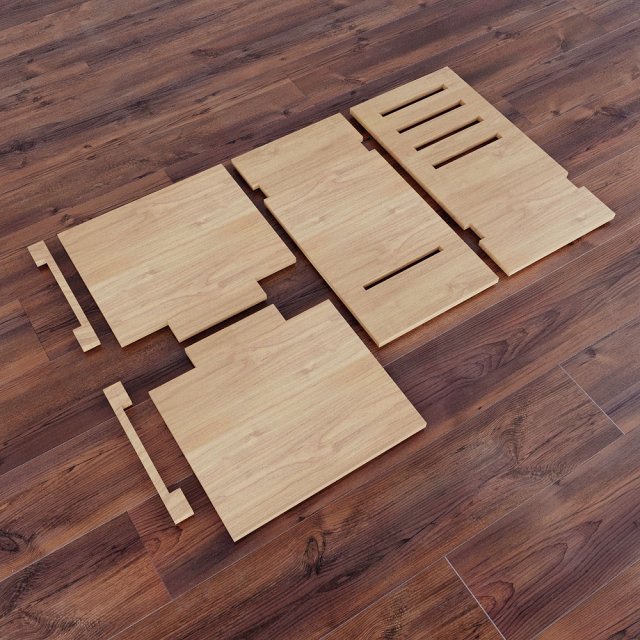 Mobile adjustable standing transforming table for laptop CNC Model 3D ...