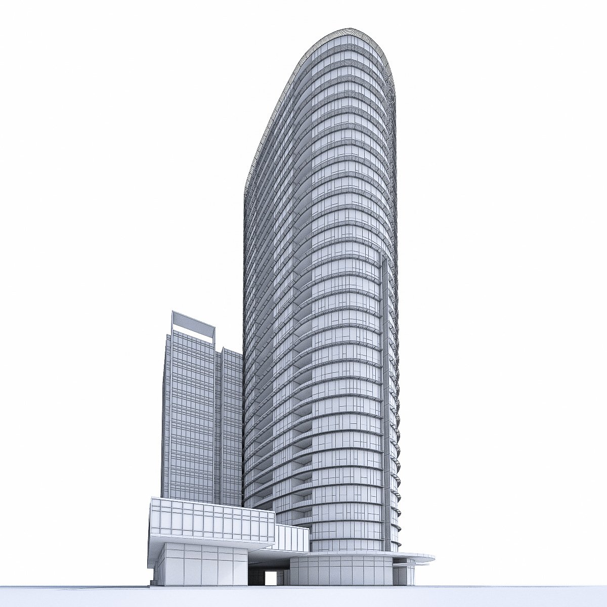 High-rise Buildings Collection 3D Model in Buildings 3DExport