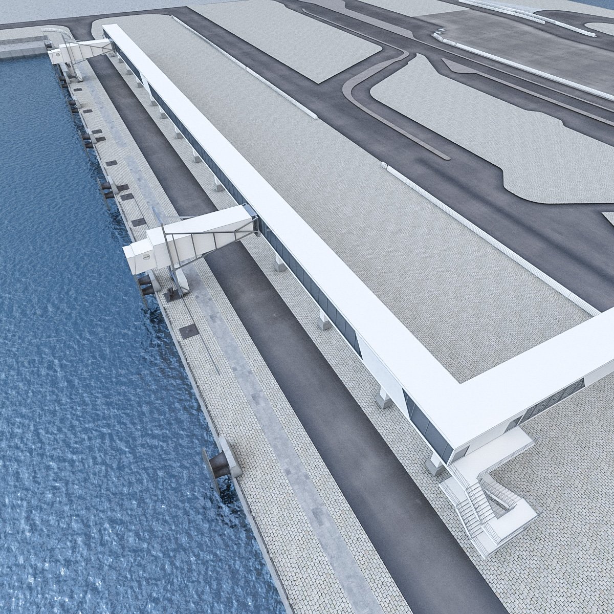 port gangway full set 3D Model in Buildings 3DExport