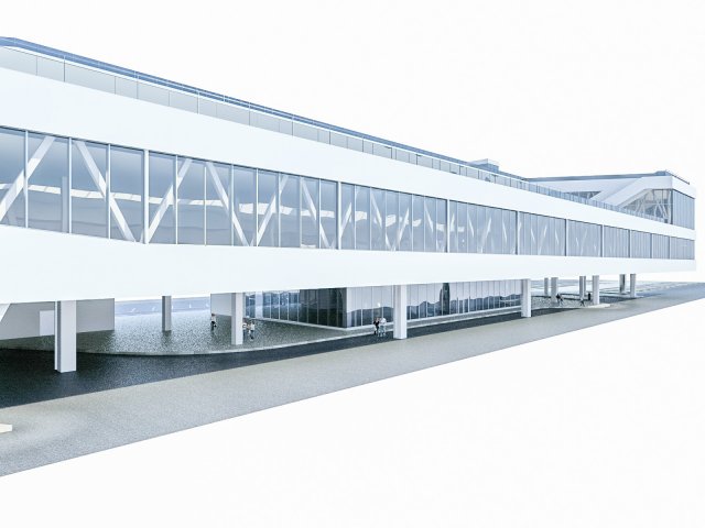 port terminal building 3D Model in Buildings 3DExport