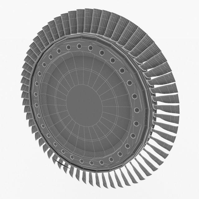 gas turbine rotor 3D Model in Parts 3DExport