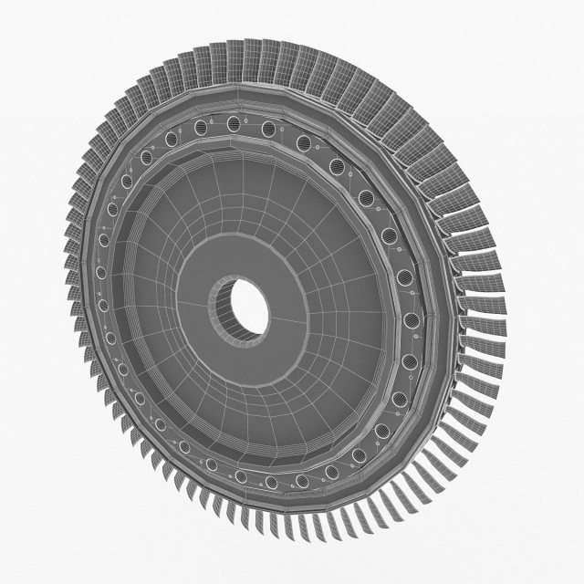 gas turbine rotor 3D Model in Parts 3DExport