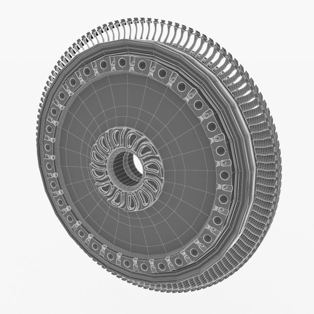 gas turbine rotor 3D Model in Parts 3DExport