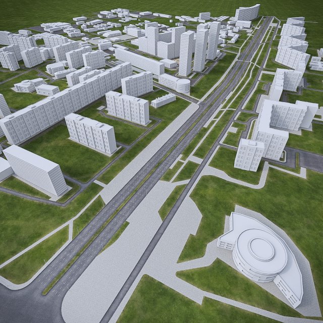 urban landscape collection - 10 pack 3D Model in Landscapes 3DExport