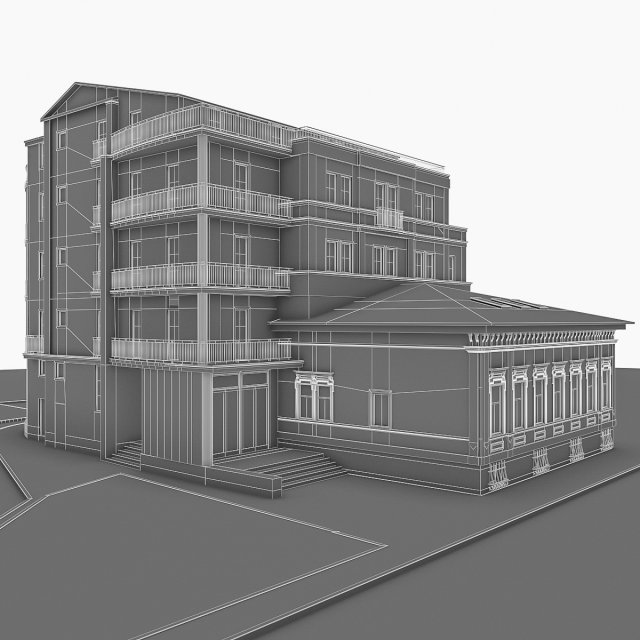 russian residential building 3D Model in Buildings 3DExport