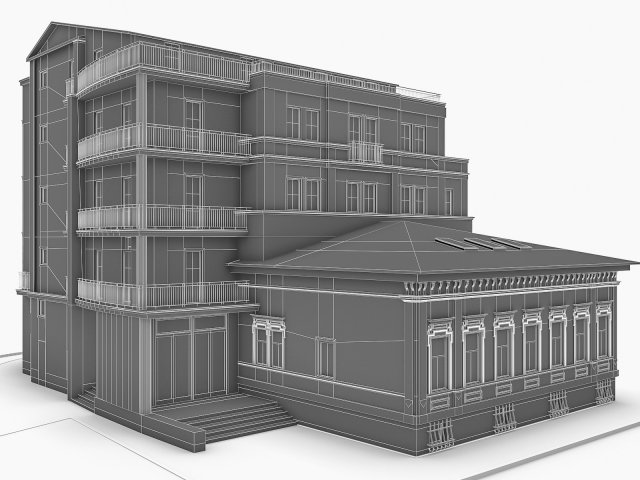 russian residential building 3D Model in Buildings 3DExport