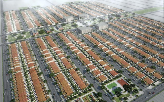 residential urban area district 3D Model in Cityscapes 3DExport