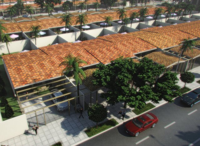 residential urban area district 3D Model in Cityscapes 3DExport