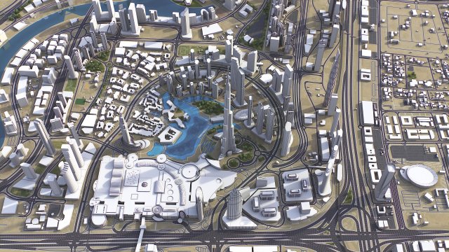 Dubai - 3D City Model 3D Model in Cityscapes 3DExport