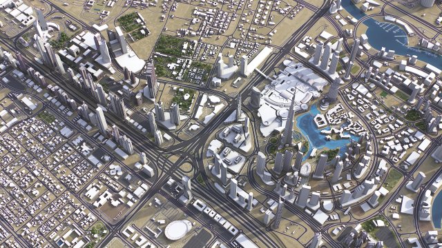 Dubai - 3D City Model 3D Model in Cityscapes 3DExport