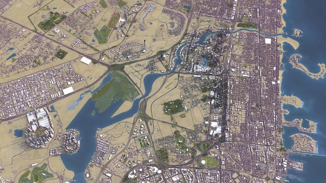 Dubai - 3D City Model 3D Model in Cityscapes 3DExport