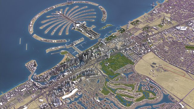 Dubai - 3D City Model 3D Model in Cityscapes 3DExport