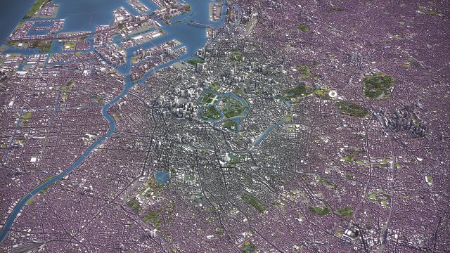 Tokyo - 3D City Model 3D Model in Cityscapes 3DExport