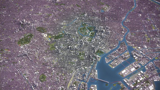 Tokyo - 3D City Model 3D Model in Cityscapes 3DExport