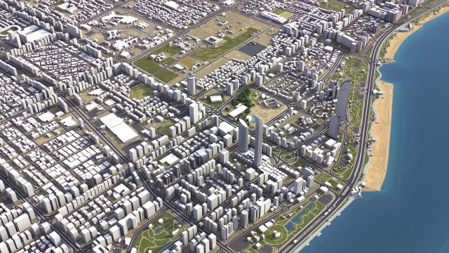 Abu Dhabi - 3D City Model 3D Model in Cityscapes 3DExport