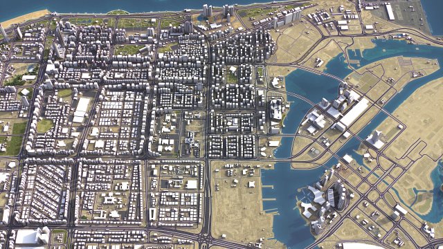 Abu Dhabi - 3D City Model 3D Model in Cityscapes 3DExport