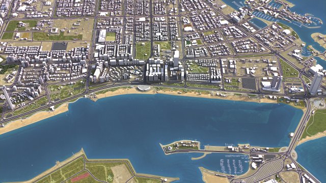 Abu Dhabi - 3D City Model 3D Model in Cityscapes 3DExport