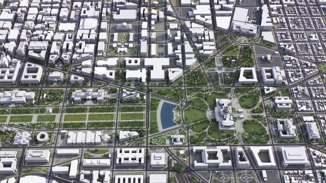 Washington - 3D City Model 3D Model in Cityscapes 3DExport