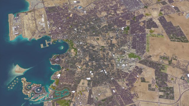 Doha - 3D City Model 3D Model in Cityscapes 3DExport
