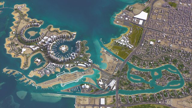 Doha - 3D City Model 3D Model in Cityscapes 3DExport