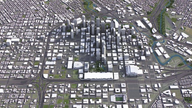 Houston - 3D City Model 3D Model in Cityscapes 3DExport