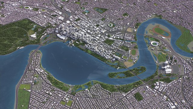 Perth - 3D City Model 3D Model in Cityscapes 3DExport