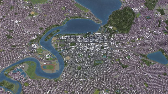 Perth - 3D City Model 3D Model in Cityscapes 3DExport