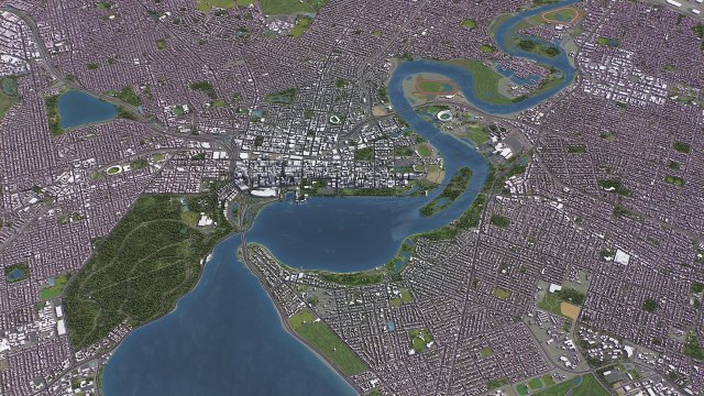 Perth - 3D City Model 3D Model in Cityscapes 3DExport