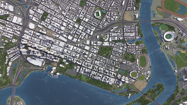 Perth - 3D City Model 3D Model in Cityscapes 3DExport