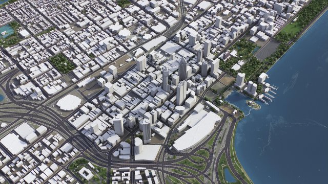 Perth - 3D City Model 3D Model in Cityscapes 3DExport