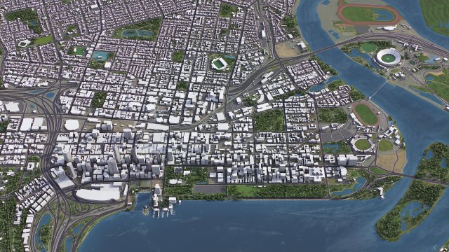 Perth - 3D City Model 3D Model in Cityscapes 3DExport