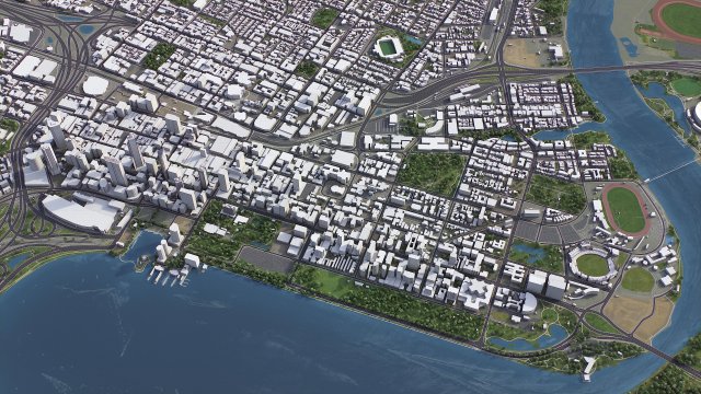 Perth - 3D City Model 3D Model in Cityscapes 3DExport