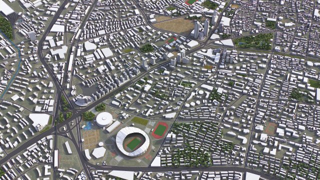 Shanghai - 3D City Model 3D Model in Cityscapes 3DExport