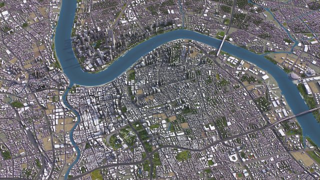 Shanghai - 3D City Model 3D Model in Cityscapes 3DExport