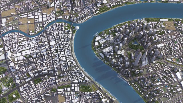 Shanghai - 3D City Model 3D Model in Cityscapes 3DExport