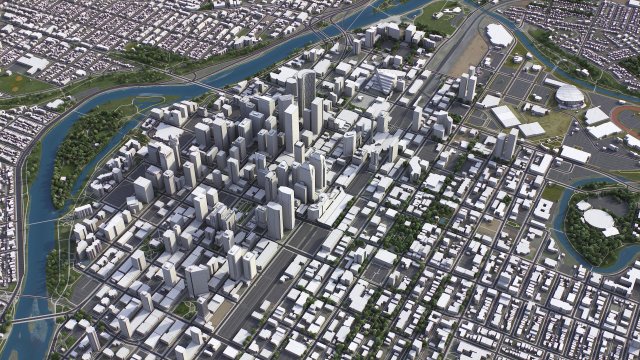 Calgary - 3D City Model 3D Model in Cityscapes 3DExport