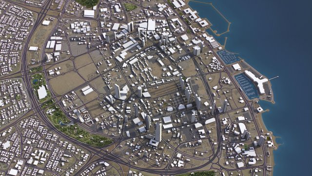 Kuwait - 3D City Model 3D Model in Cityscapes 3DExport