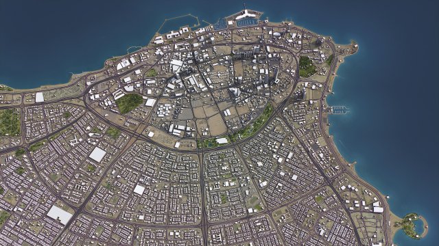 Kuwait - 3D City Model 3D Model in Cityscapes 3DExport