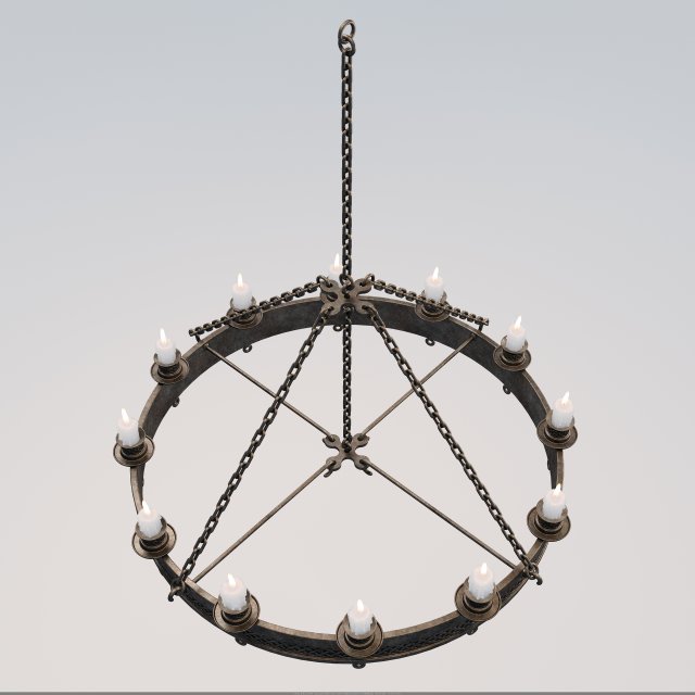 Medieval ceiling lamp 3D Model in Ceiling Lights 3DExport