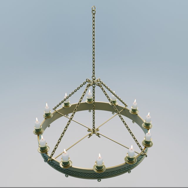 Medieval ceiling lamp 3D Model in Ceiling Lights 3DExport