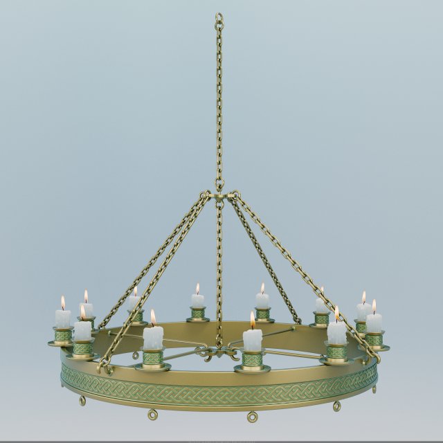 Medieval ceiling lamp 3D Model in Ceiling Lights 3DExport